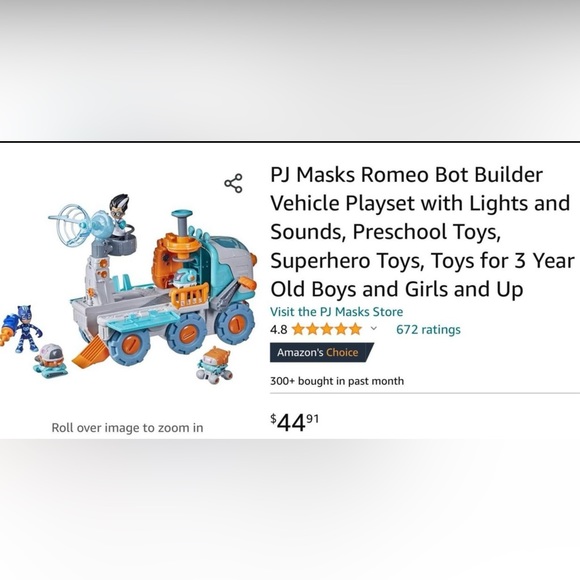 Toys | Pj Masks Romeo Bot Builder Vehicle Playset Hero And Villain ...